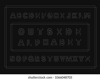 Outside Bold Font Vector Alphabet Letters Stock Vector (Royalty Free ...