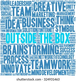 Outside Box Word Cloud On White Stock Vector (Royalty Free) 324931463 ...