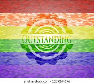 Congratulations Lgbt Colors Emblem Vector Illustration Stock Vector ...