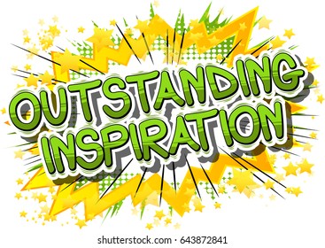 Outstanding Inspiration Comic Book Style Word Stock Vector (Royalty ...