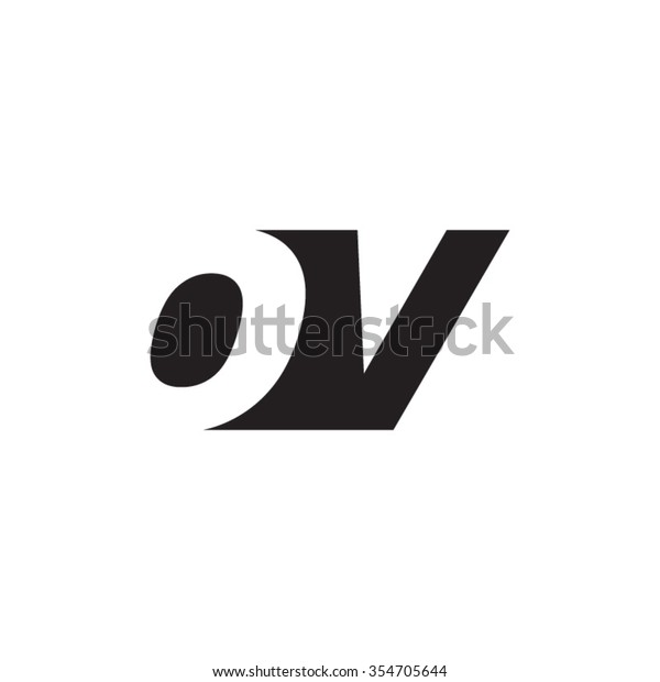 Ov Negative Space Letter Logo Stock Vector (Royalty Free) 354705644 ...