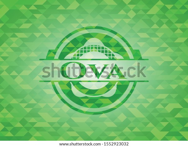 Ova Green Mosaic Emblem Vector Illustration Stock Vector (Royalty Free ...