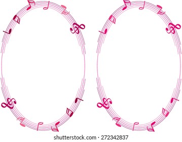 Oval Border Music Note Stock Vector (Royalty Free) 272342837 | Shutterstock