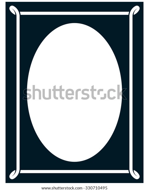Oval Border Photo Frame Deco Vector Stock Vector (Royalty Free ...