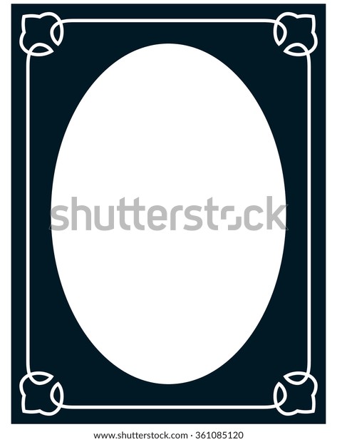 Oval Border Photo Frame Deco Vector Stock Vector (Royalty Free ...