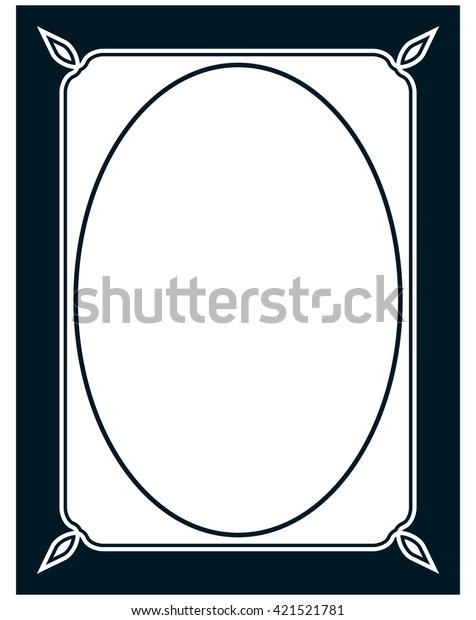 Oval Border Photo Frame Deco Vector Stock Vector (Royalty Free ...