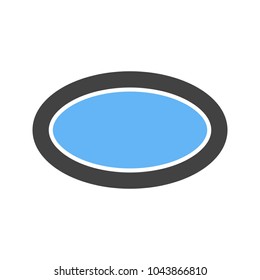 Oval Logo Design Inspiration Blue Silver: стоковая векторная графика ...