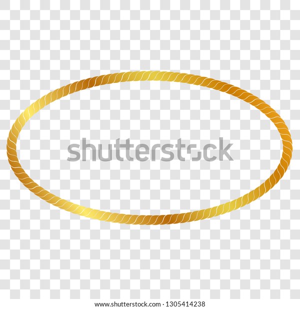 Oval Frame Golden Rope Your Element Stock Vector (Royalty Free ...