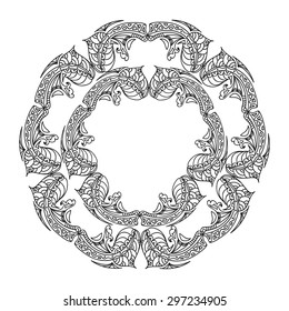 Oval Frame Mandala Stock Vector (Royalty Free) 297234905 | Shutterstock