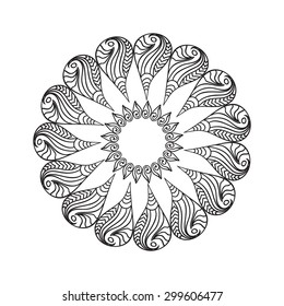 Oval Frame Mandala Stock Vector (Royalty Free) 299606477