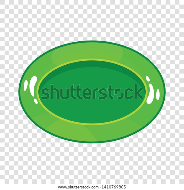 Oval Green Button Icon Cartoon Illustration Stock Vector (Royalty Free ...
