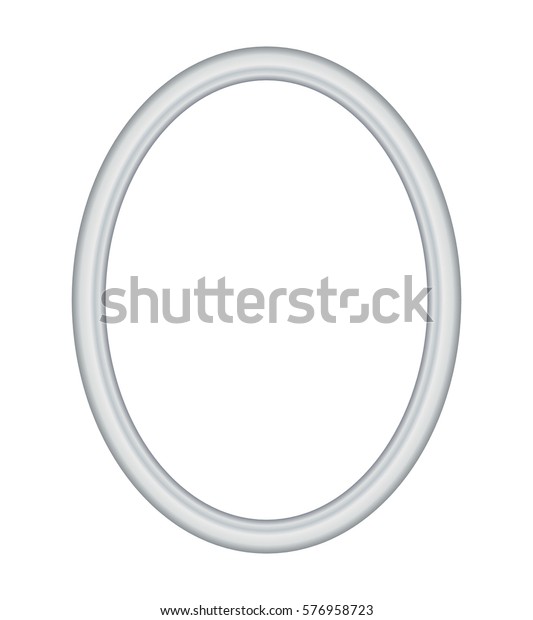 Oval Grey Frame Metal Silver On Stock Vector (Royalty Free) 576958723