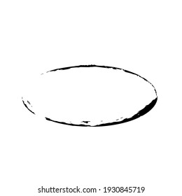 Oval Grunge Frame Isolated On White Stock Vector (Royalty Free ...