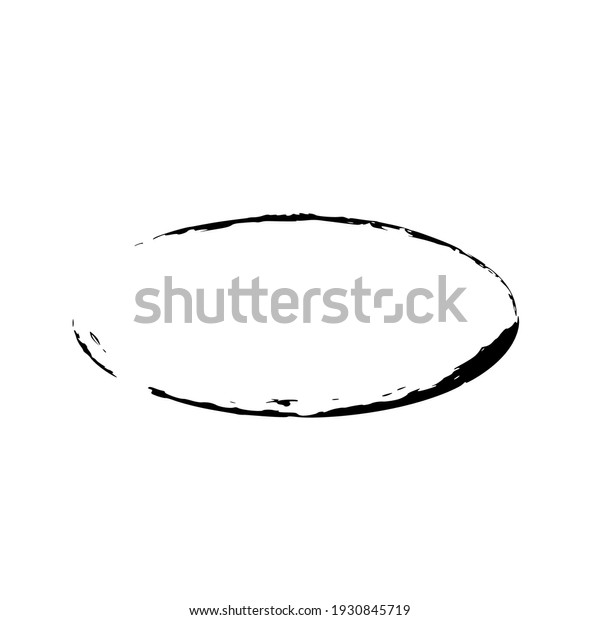 Oval Grunge Frame Isolated On White Stock Vector (Royalty Free ...