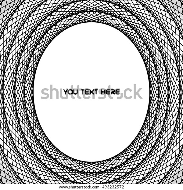 Oval Mesh Geometric Frame Net Ellipse Stock Vector (Royalty Free ...