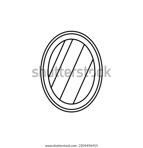 Oval Mirror Icon Line Style Icon Stock Vector (Royalty Free) 2204496415 ...