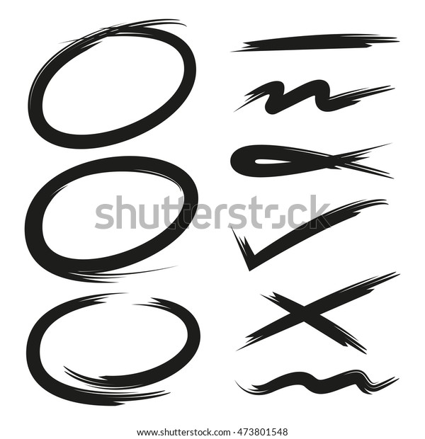 Oval Underlines Stock Vector (Royalty Free) 473801548 | Shutterstock