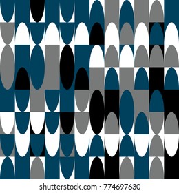 Ovals Geometric Shapes Vector Seamless Pattern: stockvector ...