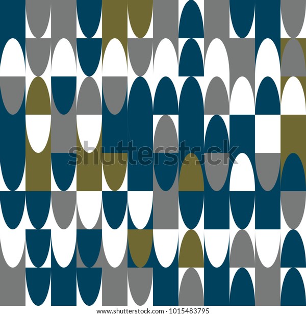 Ovals Geometric Shapes Vector Seamless Pattern: stockvector ...