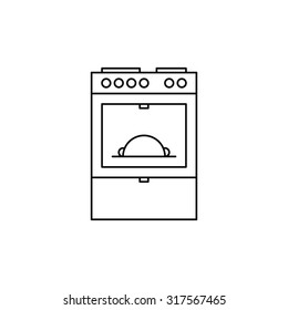 Oven Icon Outline On White Stock Vector (Royalty Free) 317567465 ...