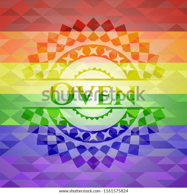 Oven On Mosaic Background Colors Lgbt Stock Vector (Royalty Free ...