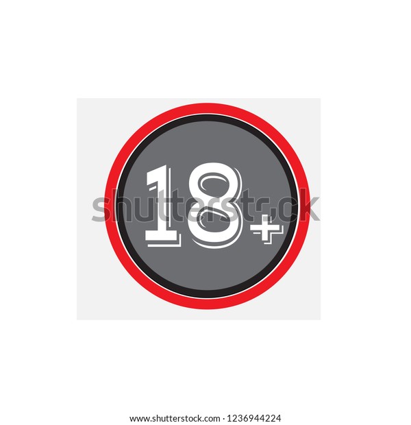 Over 18 Age Sign No Entry Stock Vector (Royalty Free) 1236944224 ...