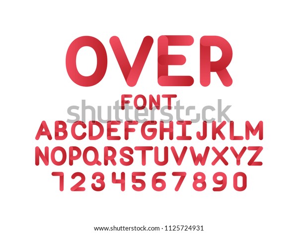 Over Font Vector Alphabet Letters Numbers Stock Vector (Royalty Free ...