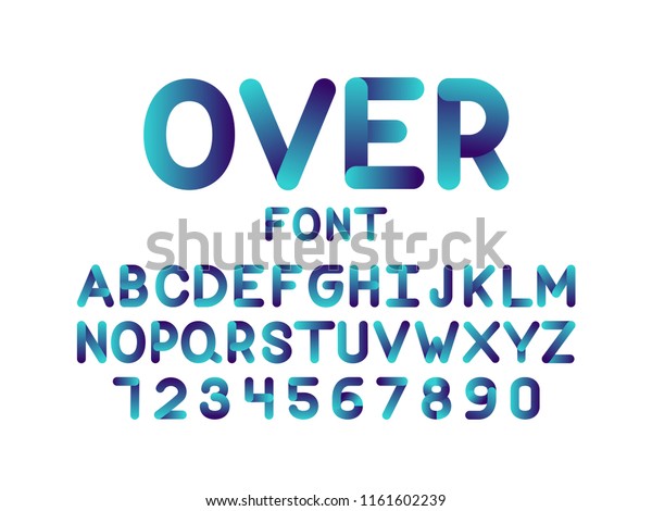 Over Font Vector Alphabet Letters Numbers: เวกเตอร์สต็อก (ปลอดค่า ...