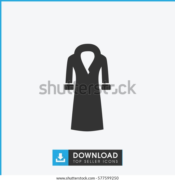 Overcoat Icon Illustration Isolated Vector Sign Stock Vector (Royalty ...