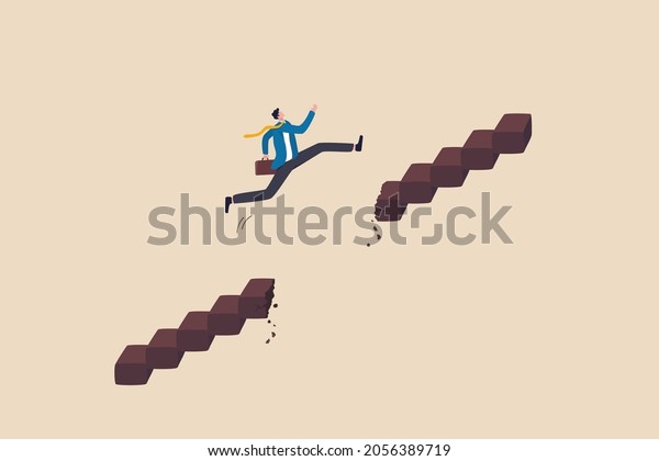 Overcome Difficulty Obstacle Grow Career Path Stock Vector (Royalty ...