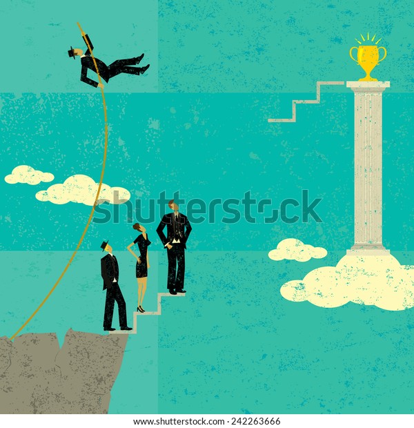 Overcoming Obstacles Stock Vector (Royalty Free) 242263666
