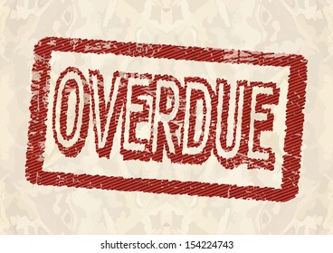 Overdue Rubber Stamp: เวกเตอร์สต็อก (ปลอดค่าลิขสิทธิ์) 154224743 ...