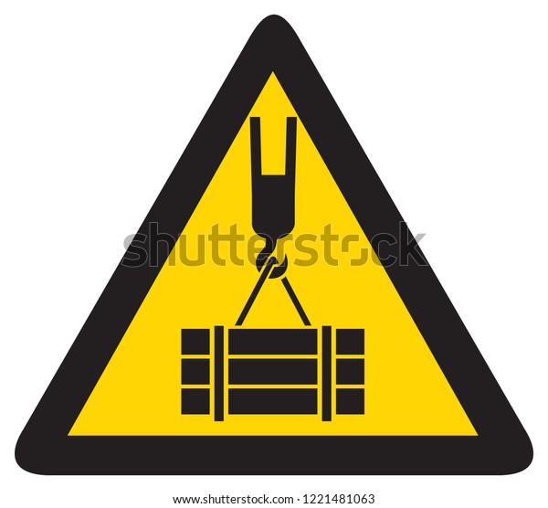 Overhead Crane Hazard Triangle Warning Sign Stock Vector (Royalty Free ...