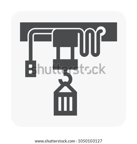 Overhead Crane Icon On White Stock Vector (Royalty Free) 1050103127 ...