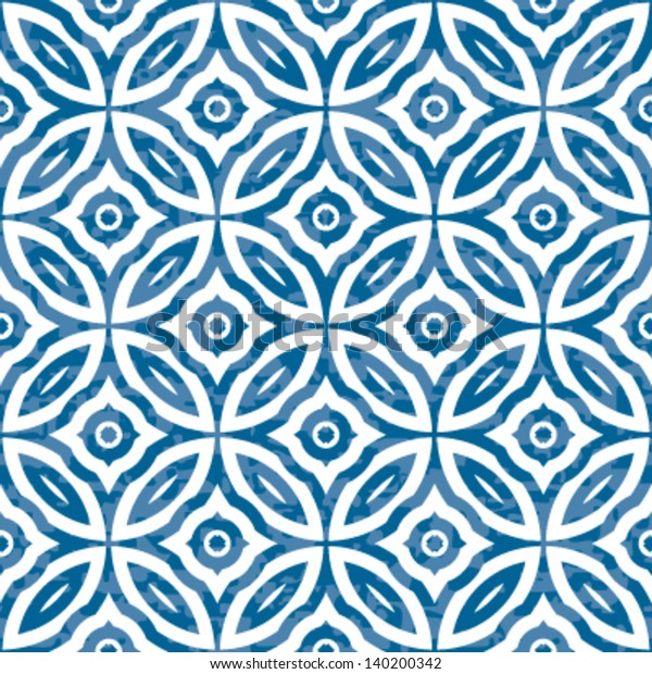 Overlap Circles Seamless Geometric Background Pattern Stock Vector ...