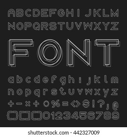 Overlap Font Vector Alphabet Numbers Design : image vectorielle de ...