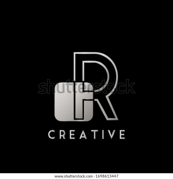 Overlaping Outline Logo Letter R Technology Stock Vector (Royalty Free ...