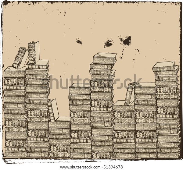 Overlapped Books Arrangement Design Space Text Stock Vector (Royalty ...