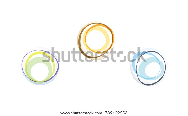Overlapping Circles Rings Ovals Irregular Arrangement Stock Vector ...