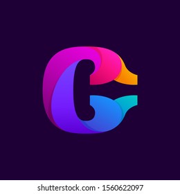 Overlapping Gradients Letter C Logo Design Stock Vector (Royalty Free ...