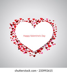 Overlapping Heart Shapes Background Stock Vector (Royalty Free ...