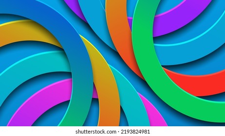 Overlapping Layer Colorful Background 3d Background Stock Vector ...