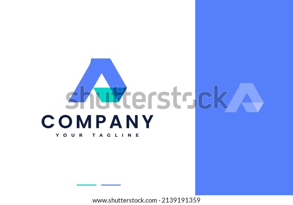 Overlapping Letter Logo Modern Minimalist Stock Vector (Royalty Free ...