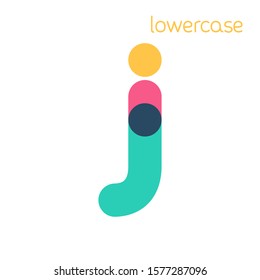 Overlapping One Line Lowercase Letter J Stock Vector (Royalty Free ...