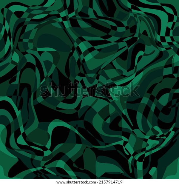Overlapping Wave Print Design Modern Fashion Stock Vector (Royalty Free ...