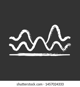 Overlapping Waves Chalk Icon Sound Wave: vector de stock (libre de ...