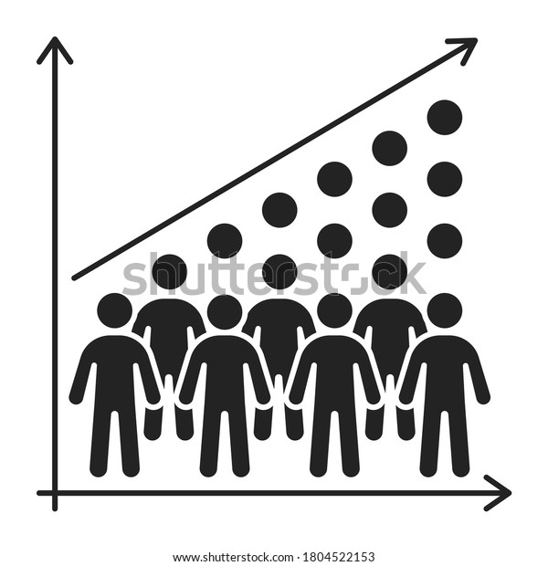 Overpopulation Black Glyph Icon Eco Problems Stock Vector (Royalty Free ...