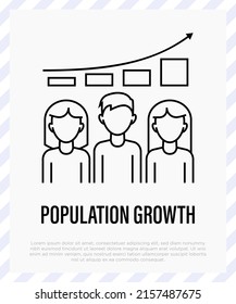 Overpopulation Graph Population Growth Thin Line Stock Vector (Royalty ...