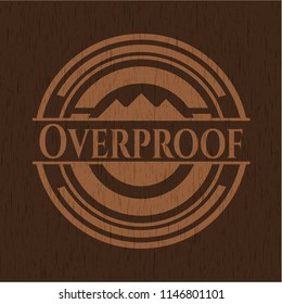 Overproof Realistic Wood Emblem Stock Vector (Royalty Free) 1146801101 ...