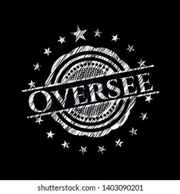 Oversee On Blackboard Vector Illustration Detailed Stock Vector ...